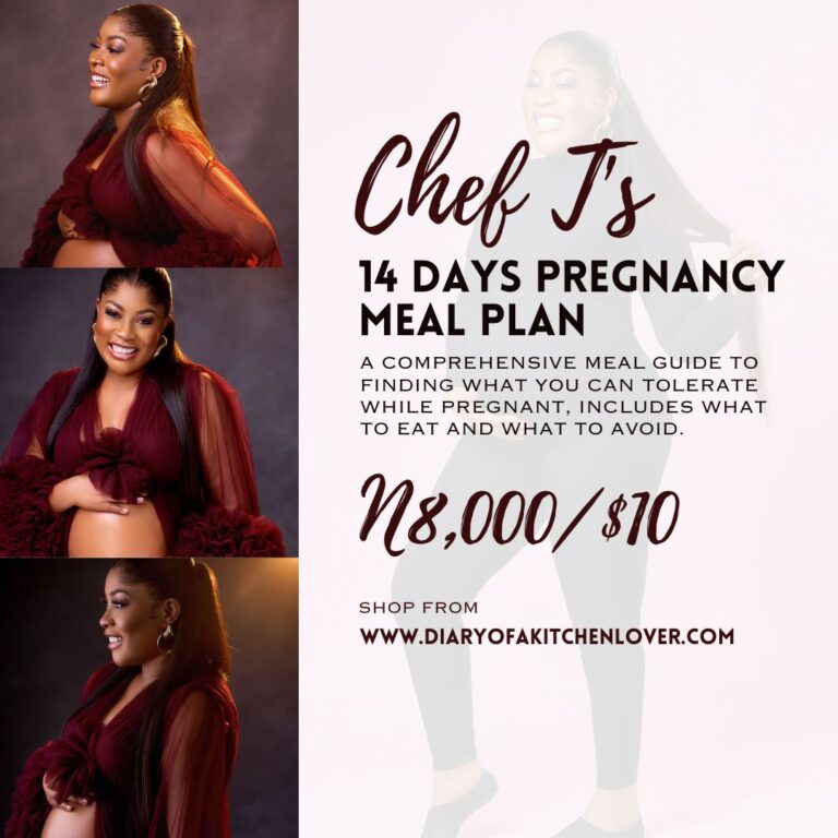 14 Days Pregnancy Meal Plan - Dairy of A kitchen Lover